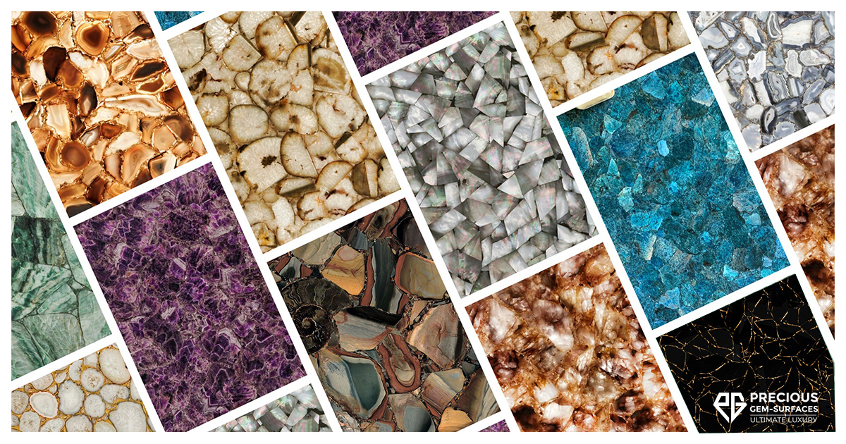 Semi Precious Gemstone Slabs At Low Price In India | Precious Gem Surfaces